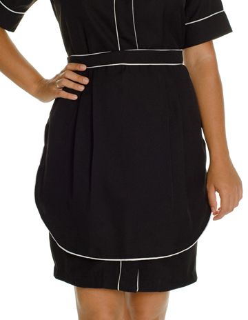 Avental feminino em vies preto Fábrica de Uniformes
